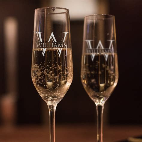Personalized Engraved Wedding Champagne Flutes Etsy