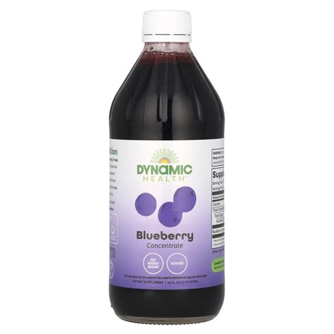 Dynamic Health Blueberry Concentrate 16 Fl Oz 473 Ml Pack Of 3