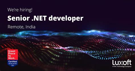 Senior Net Developer Job Remote India Career At Luxoft Luxoft India