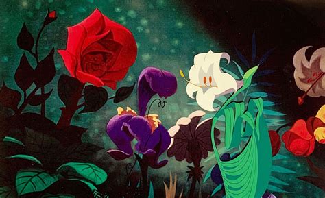 Original Walt Disney Production Animation Cel Of The Lily Flower From Alice In Wonderland 1951