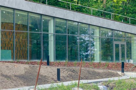 Unfinished Modern Building Glass Exterior Facade Frame Outdoor