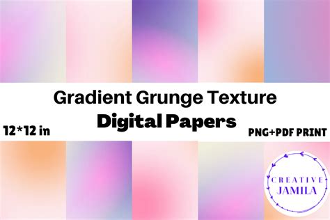 Gradient Grunge Texture Digital Papers Graphic By Creativejamila
