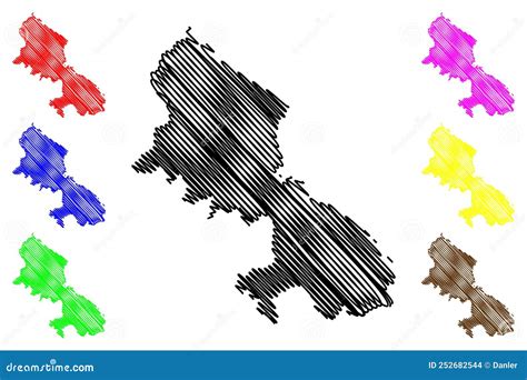 Skyros Island Hellenic Republic Greece Attica Map Vector Illustration Scribble Sketch Scyros