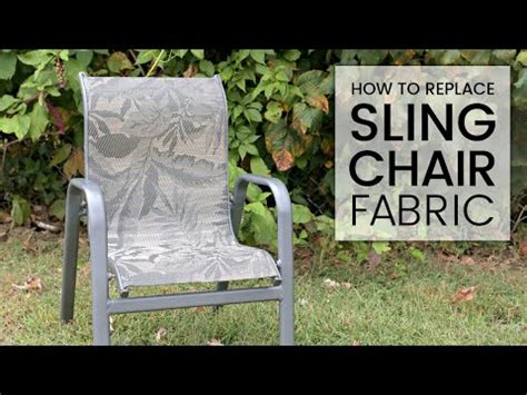 How To Repair Patio Chair Webbing