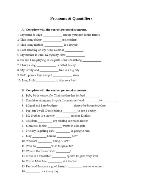 Day 2 Pronouns Quantifiers Pdf Pdf
