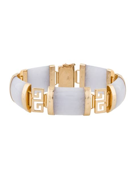 Bracelet 14k Jadeite Link Bracelet Station Bracelets Brace189003