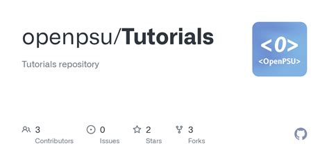 GitHub Openpsu Tutorials Tutorials Repository