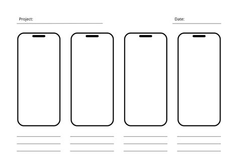 Wireframe Template For Ux Design Etsy Wireframe Template Wireframe Ux Design
