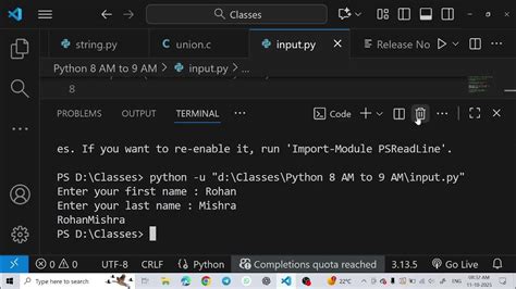 Python Basic Program With Input Function 11 Oct 25 8am Youtube