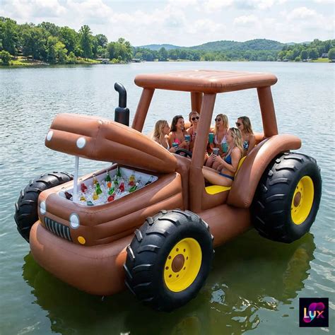 Inflatable Tractor Lake Floats Turning Your Summer Into A Countryside