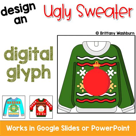Ugly Christmas Sweater Digital Glyph Activity