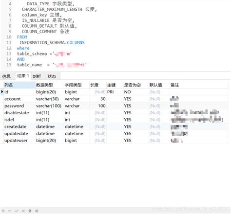 Mysql导出表的字段、字段类型、字段长度、主键、是否为空、默认值、备注要在mysql中导出字段和字段类型长度注释并且增加序号 Csdn博客