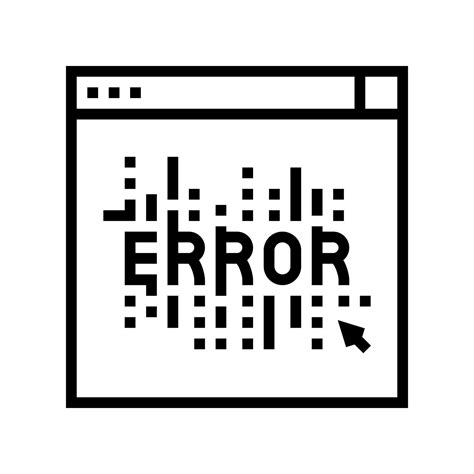Computer Error Line Icon Vector Illustration 10301976 Vector Art At