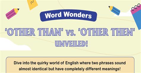 Other Than Or Other Then Whats The Difference • 7esl