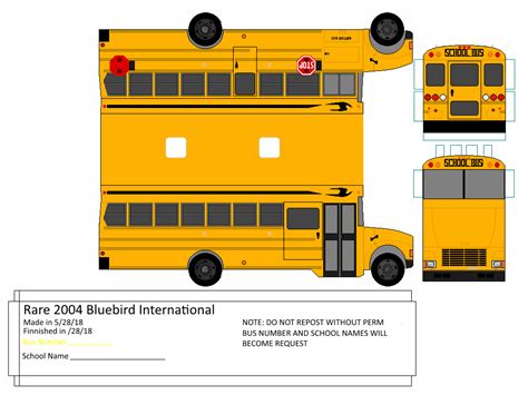 Pin By Nesmithj On Paper School Bus Templates School Bus Paper