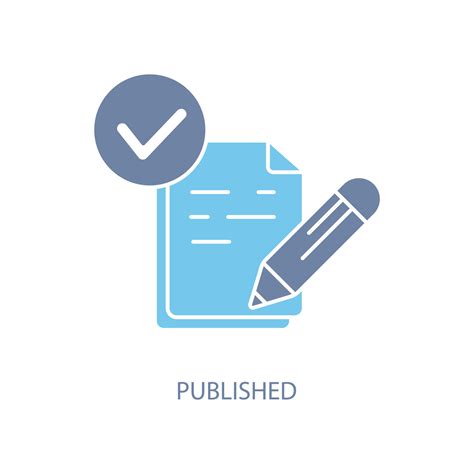 Published Concept Line Icon Simple Element Illustration Published Concept Outline Symbol