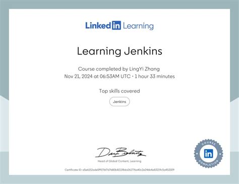 Lingyi Zhang On Linkedin Certificate Of Completion