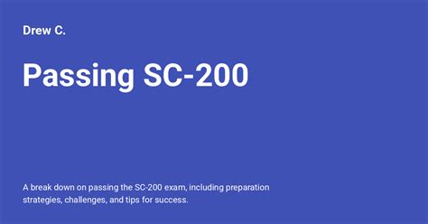 Passing Sc 200 Drew C