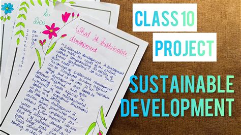 Sustainable Development Project Class 10 Social Science Youtube