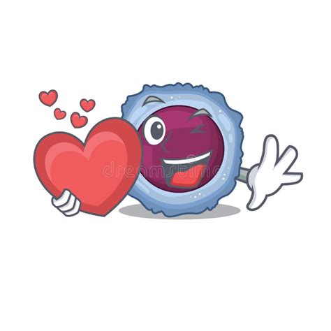 Funny Lymphocyte Cell Cartoon Mascot Performed As An Elf Stock Vector