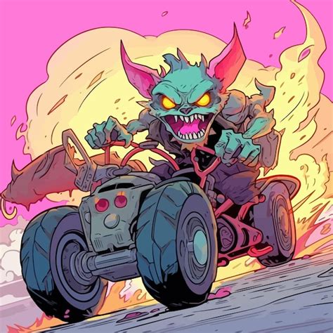 Premium Vector Monster Racing Car