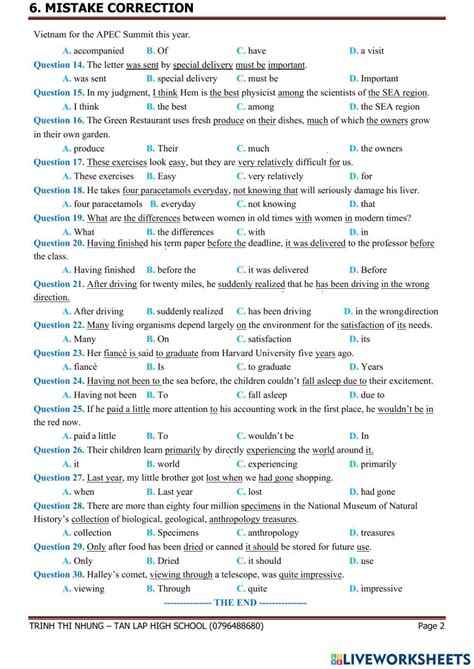 1769829 Mistake Correction Ttn1 Liveworksheets