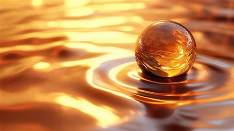 Small Round Clear Object Is Floating On Top Of A Body Of Water The