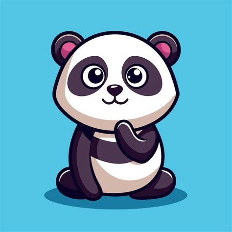 Premium Photo Cute Panda Thinking Vector Cartoon Illustration For Contemplative Moments