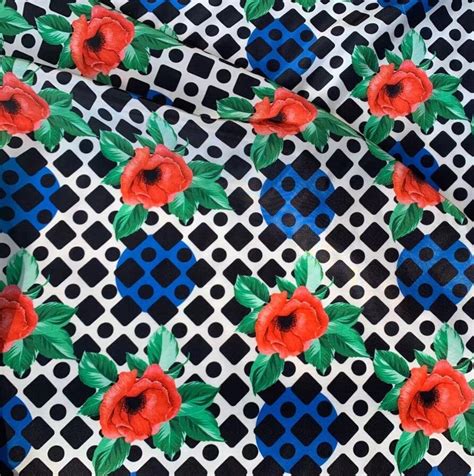 Spring And Summer Imitation Silk Fabric Digital Pr Grandado