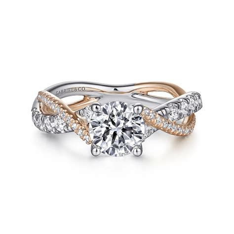 Gabriel And Co Sandrine Bypass Twist Diamond Engagement Ring Er14460r4m