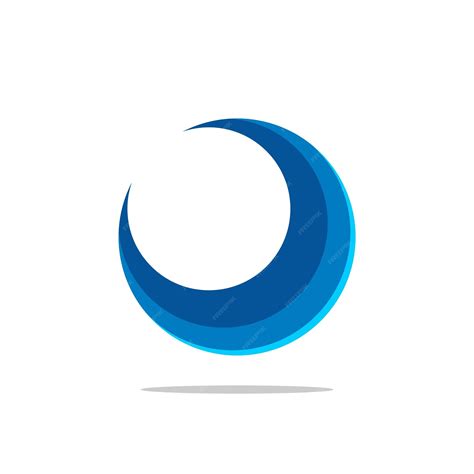 Premium Vector Blue Moon Swoosh Logo Template Illustration Design