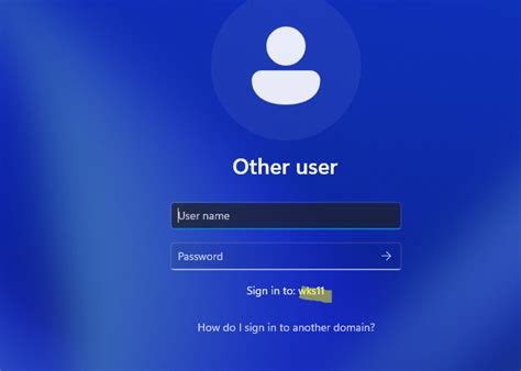 how to login with a local account instead of domain account