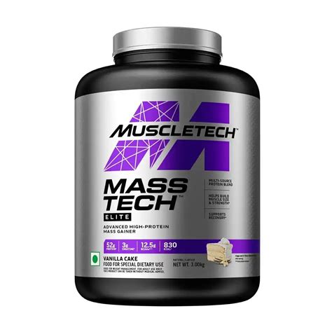 Muscletech Mass Tech Elite 3kg Vanilla Cake Stradenutrition™