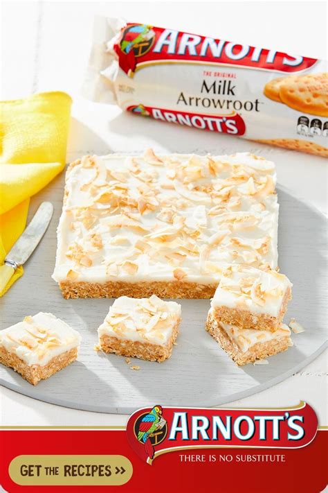 Arnotts Milk Arrowroot Lemon Slice Recipe Baking Swaps Recipes