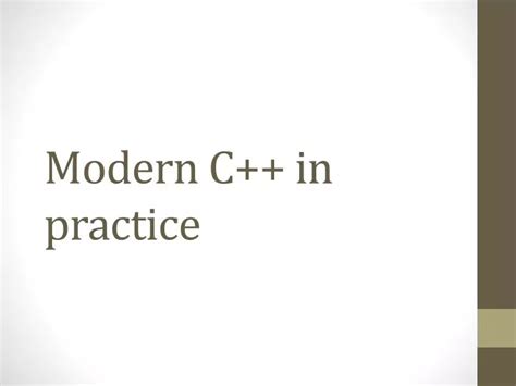 Ppt Exploring Modern C Practices Design Patterns Polymorphism