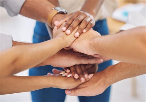 Premium Photo Team Building Collaboration And Hands Of Business