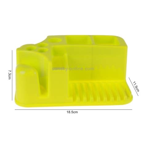 2 Pcs 직사각형 욕실 화장품 세면대 플라스틱 선반 녹색
