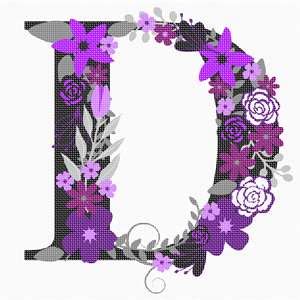 The Letter D In Purple