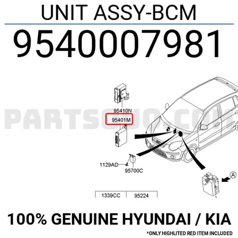 Unit Assy Bcm 9540007981 Hyundai Kia Parts Partsouq