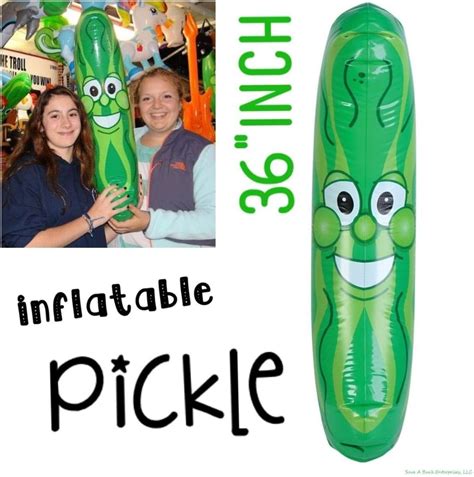 Giant Inflatable Pickle Head Beach Pool Float Noodle Gag