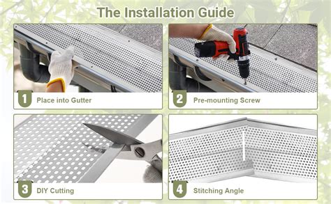 Gutter Guard 5 Inch Aluminum Gutter Guards 10pack 40ft Diy Leaf Guards Protection For Gutters