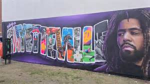 Photos For Dreamville Week Artist Completes Fayetteville J Cole Mural