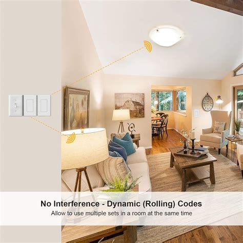 Suraielec Interruptor De Luz Remoto Inalámbrico Sin Cableado Sin Wifi