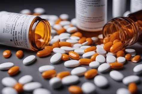 Premium Ai Image Prescription Opioids With Many Bottles Of Pills In The Background Concepts Of