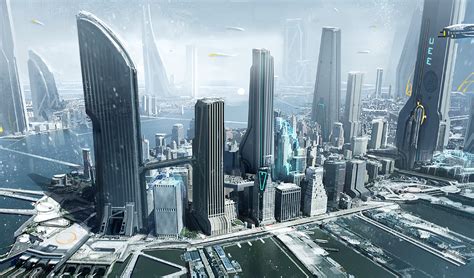 Ney York Landing Site Star Citizen Star Citizen Futuristic City