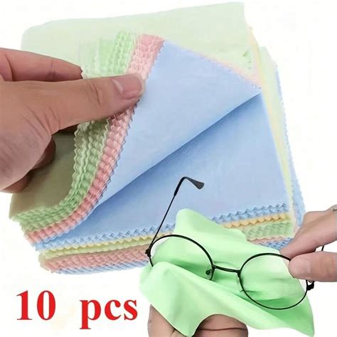 10pcs Microfiber Cleaning Cloths For Glasses Camera Lenses