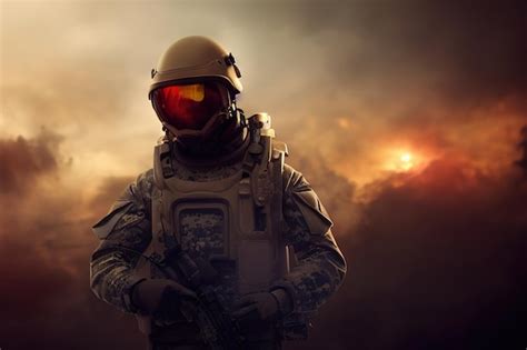 Premium Ai Image Protective Suit For Military Tactical Operations 3d