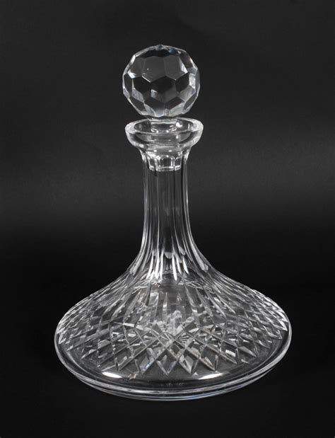 Vintage Pair Cut Glass Ships Decanters 20th Century At 1stdibs