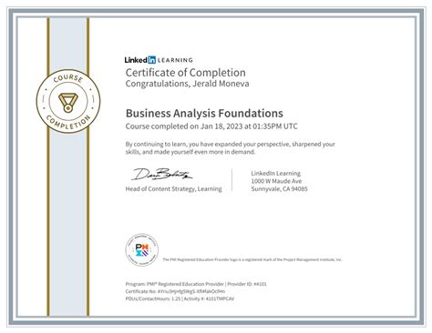 Just Finished The Course “business Analysis Foundations” By Greta Blash