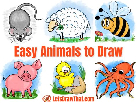 20 Easy Animals To Draw Even For Absolute Beginners